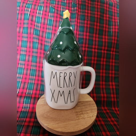 Rae Dunn | Dining | Rae Dunn Merry Xmas Mug With Christmas Tree Topper ...